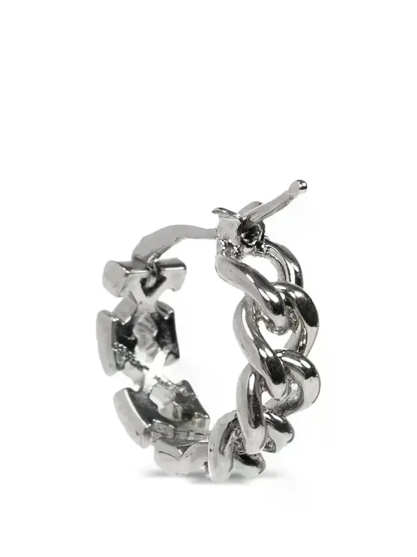 Off-White Arrows Curb-link Single Earring - Silver