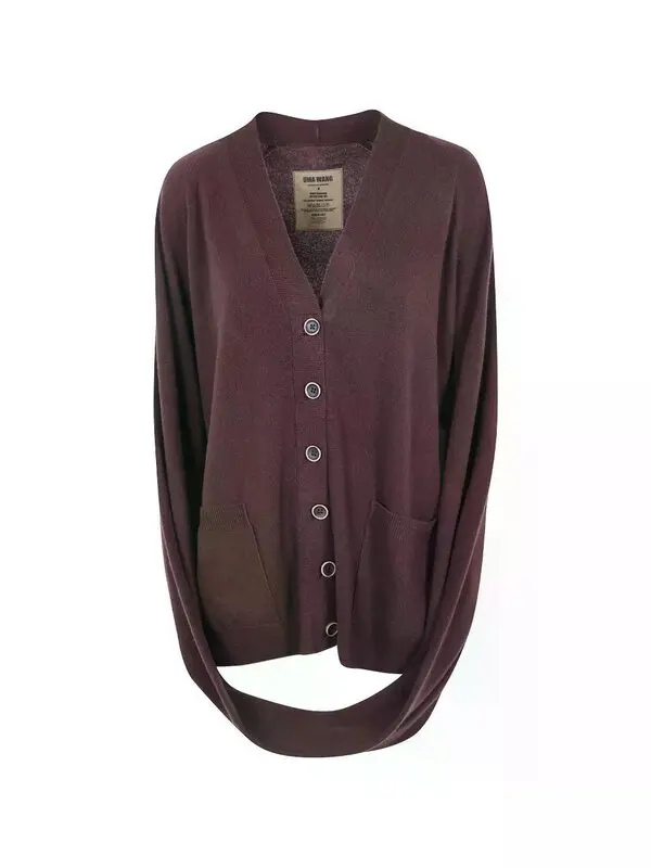 UMA WANG Fine-knit V-neck Cashmere Cardigan - Brown