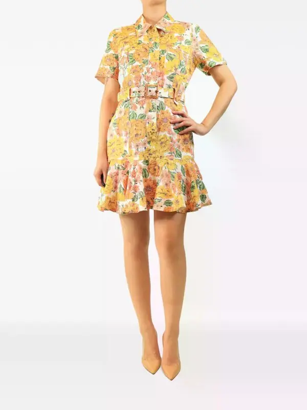 Zimmermann Floral-print Belted Dress