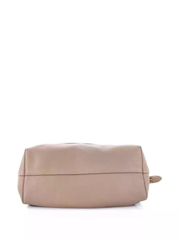Prada Pocket Convertible Zip Vitello Daino Medium Satchel - Neutrals