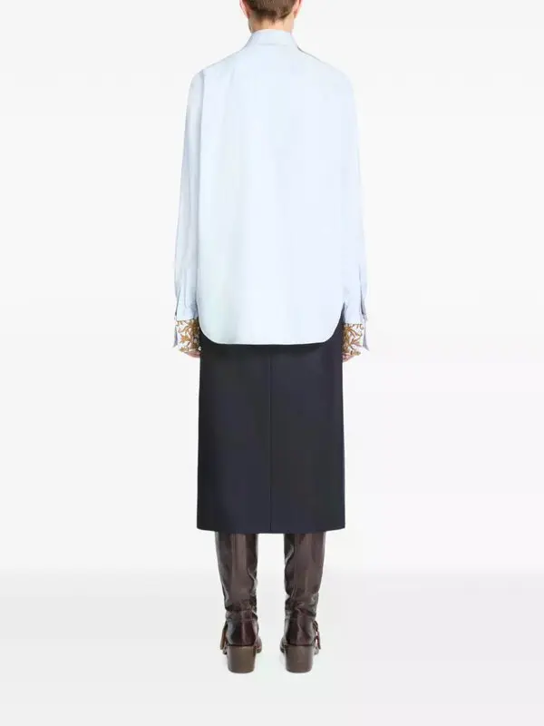 Dries Van Noten Embroidered Cotton Poplin Shirt