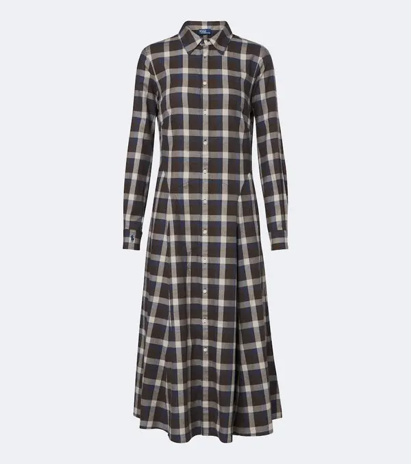 Polo Ralph Lauren Plaid Cotton Twill Shirt Dress - Multicoloured