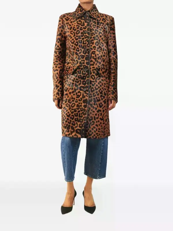 TOTEME Leopard-print Calf Hair Coat