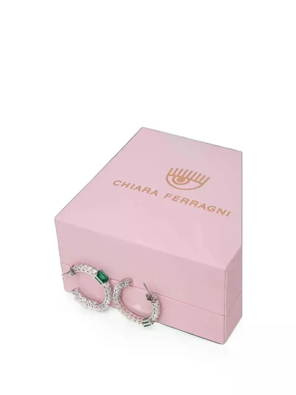 CHIARA FERRAGNI Emerald Embellished Earrings