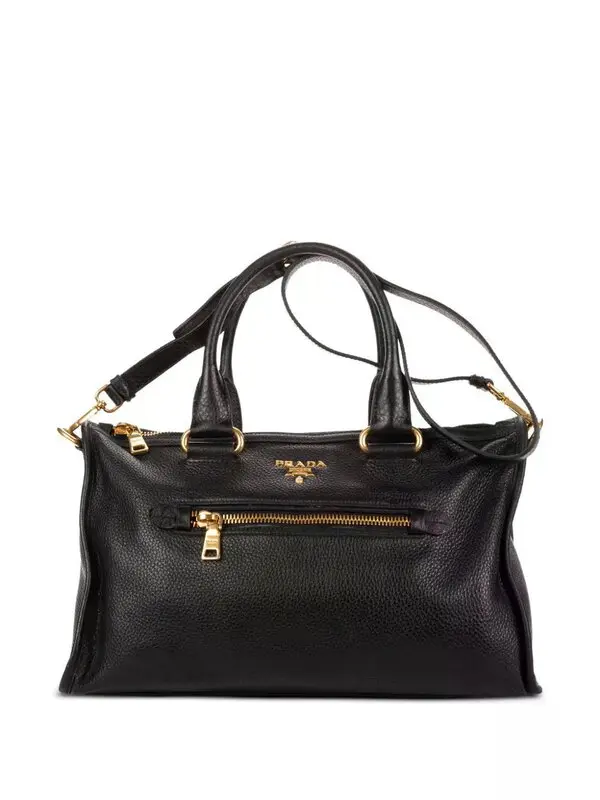 Prada Vitello Daino Grained-leather Tote Bag - Black