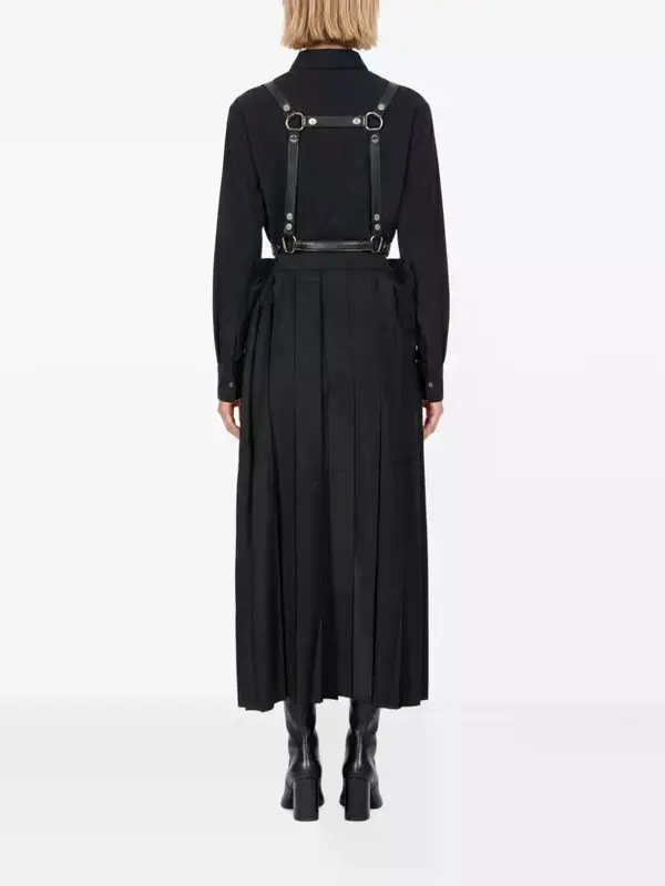 Junya Watanabe Harness-detail Pleated Midi Skirt
