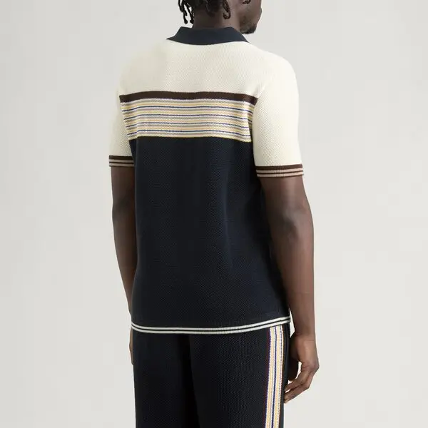 Casablanca Cafe Stripe Polo Shirt