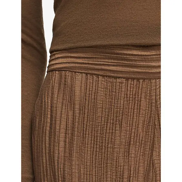 JOSEPH Selene Crinkled Wide-leg Lyocell-blend Trousers