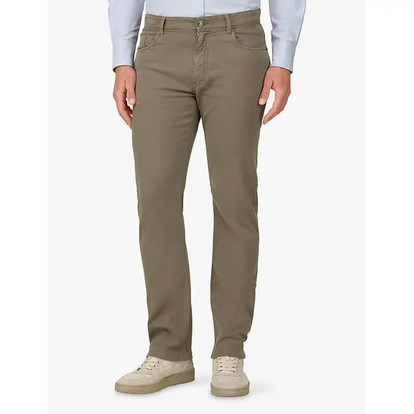 Boggi Milano Slim-fit Stretch-cotton Jeans