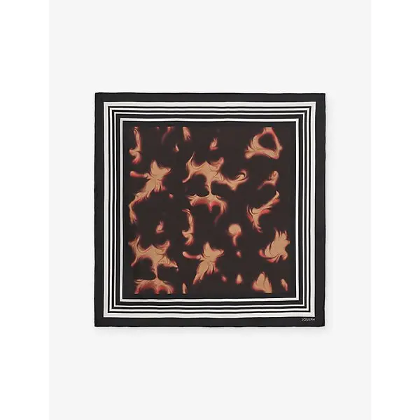 JOSEPH Danica Graphic-print Small Silk Scarf - Tortoise Shell