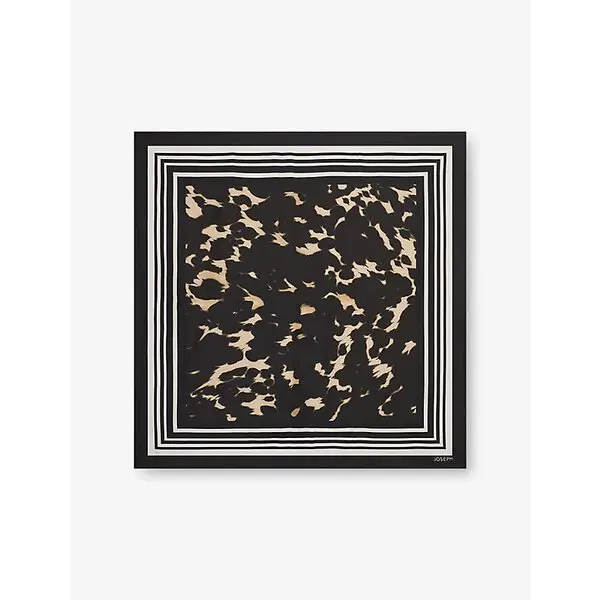 JOSEPH Everly Graphic-print Large Silk Scarf - Leopard Combo