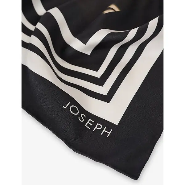 JOSEPH Everly Graphic-print Large Silk Scarf - Leopard Combo