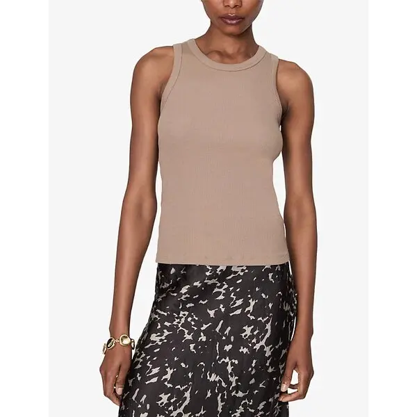 JOSEPH Yeux Ribbed Stretch-cotton Vest Top