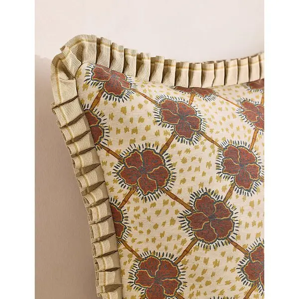 SOHO HOME Sylvie Square Linen And Silk Cushion
