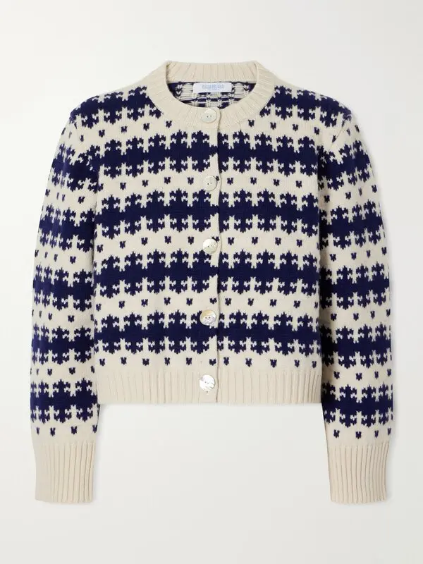 Calle Del Mar Royal Fair Isle Cashmere Cardigan - Multi