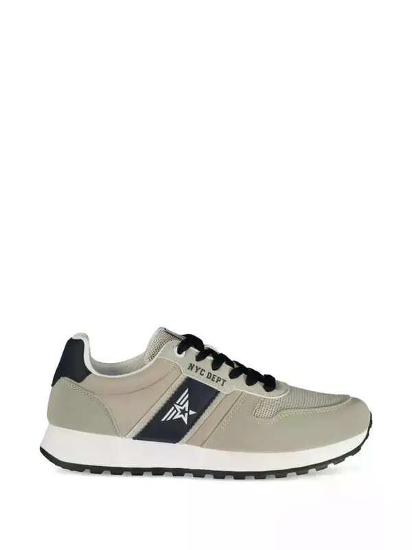 AVIREX Logo-print Panelled Sneakers - Neutrals