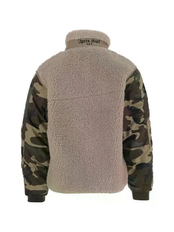 APRES SURF Camouflage-print Teddy-texture Jacket