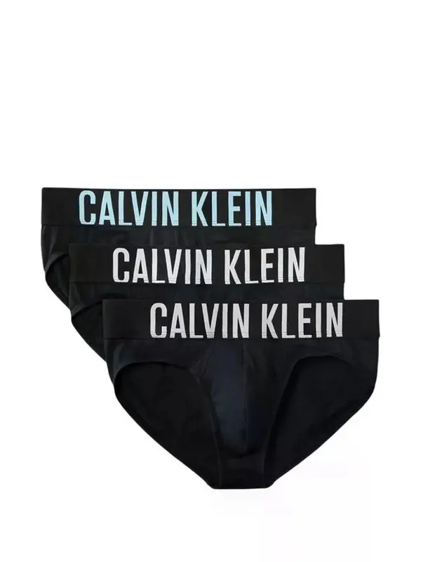 Calvin Klein Logo-waistband Cotton Briefs - Black