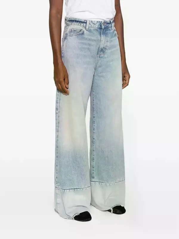 ICON DENIM LOS ANGELES Wide-leg Raw-cut Jeans