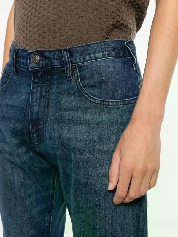Emporio Armani Faded-effect Straight-leg Jeans