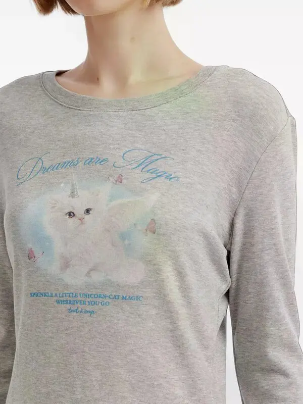 TOUT A COUP Graphic-print Long-sleeve T-shirt