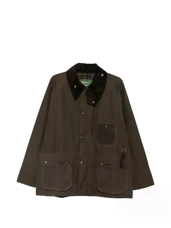 Barbour Corduroy-collar Patch-pocket Coat - Green