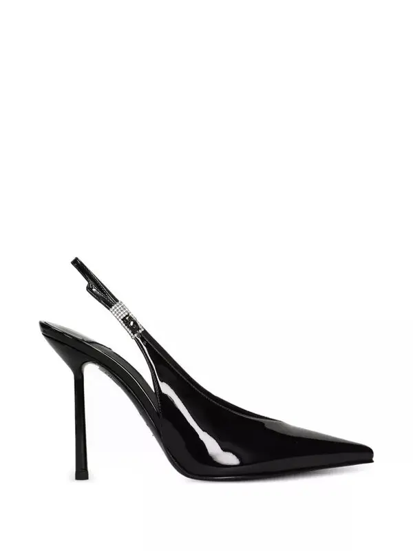LE SILLA Clivage Crystal-embellished Slingback Pumps - Black