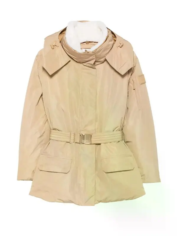 AMERL Aurora Belted Hooded Jacket - Neutrals
