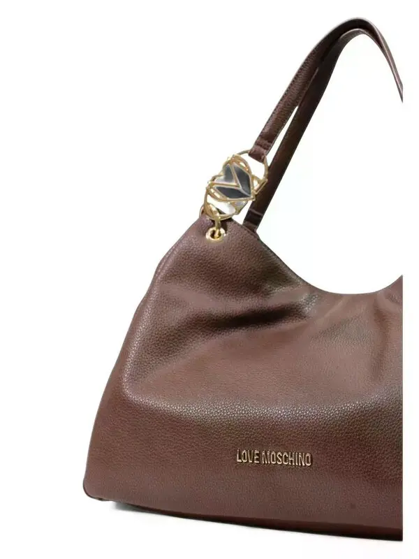 Moschino Logo-plaque Pebbled-effect Tote Bag