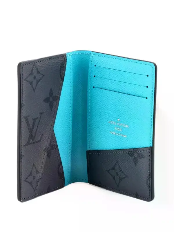 LOUIS VUITTON Pocket Organizer Monogram Eclipse And Leather Small Wallets