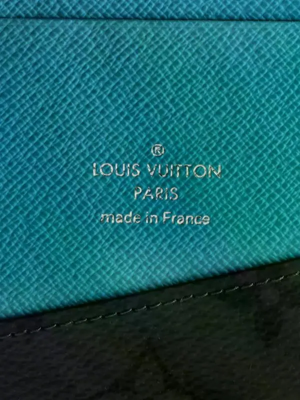 LOUIS VUITTON Pocket Organizer Monogram Eclipse And Leather Small Wallets