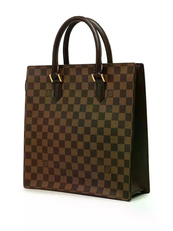 LOUIS VUITTON 2005 Damier Ebene Venice Sac Plat Tote Bag