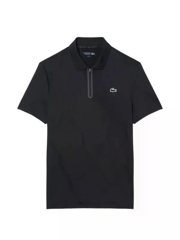 Lacoste Ultra Dry Jacquard Crocodile Tennis Polo Shirt - Black
