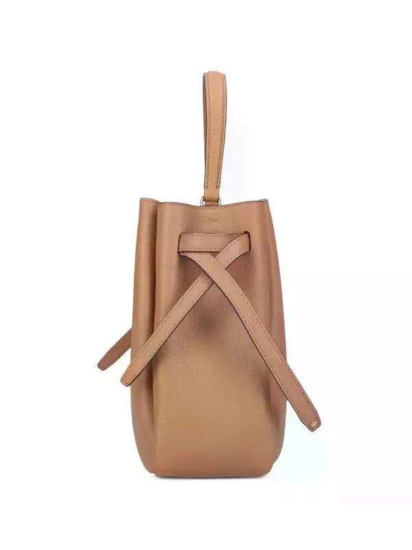 Tory Burch Romy Logo-plaque Pebbled Leather Tote Bag