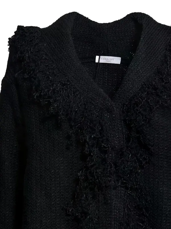 CHARLOTT Tropical Shawl-collar Cardigan