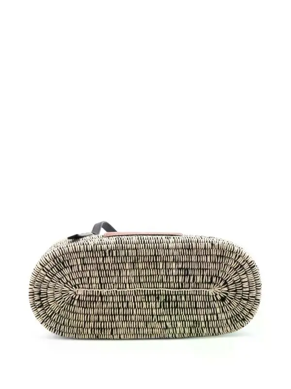 Loewe Square Basket Woven Raffia Small Tote Bag