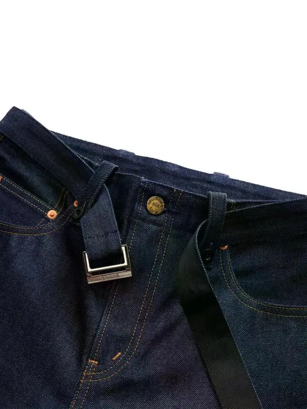 Sacai X Levi's Belted Wide-leg Jeans