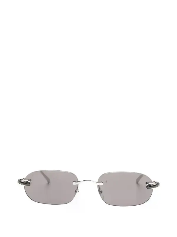 Cartier Rimless Rectangle-frame Sunglasses - Silver