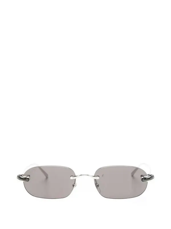 Cartier Rimless Rectangle-frame Sunglasses - Silver