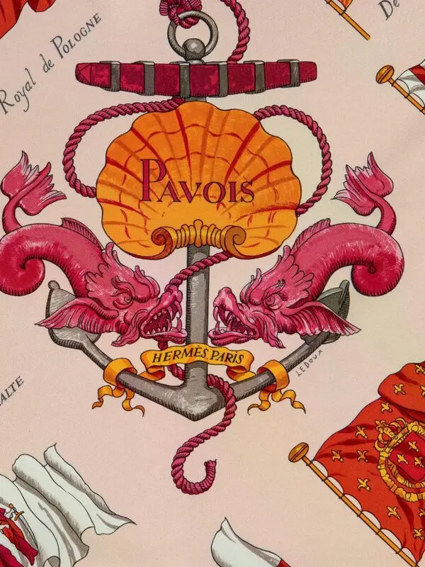 Hermès Pavois Silk Scarf - Pink