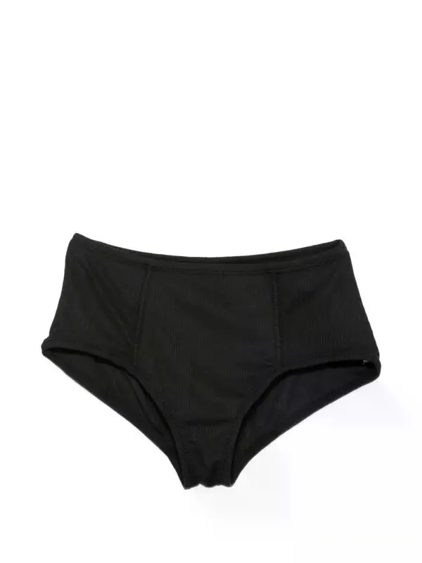 Simone Rocha Sculpt Ribbed-knit High-waisted Shorts - Black