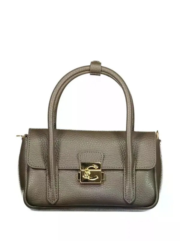 COCCINELLE Mini C-me Lock Grained-leather Tote Bag - Brown