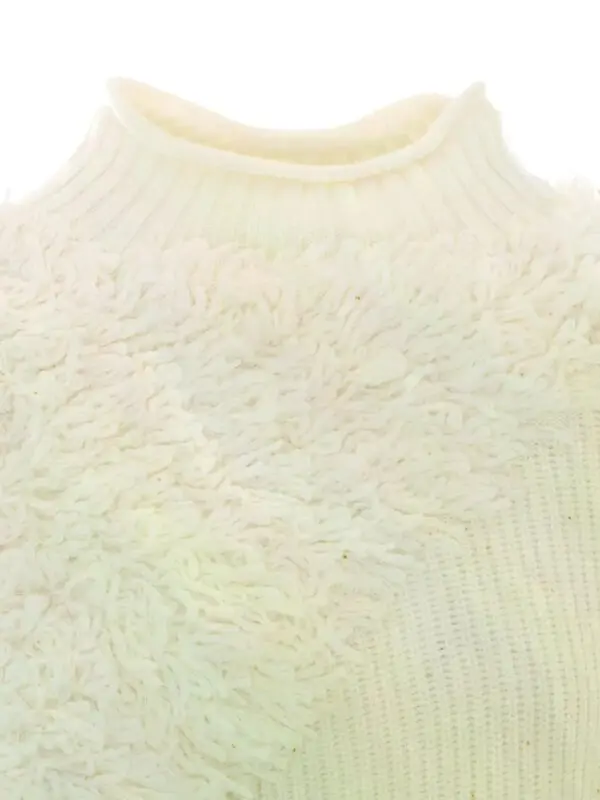 Patrizia Pepe Fringed Ribbed-knit Sweater