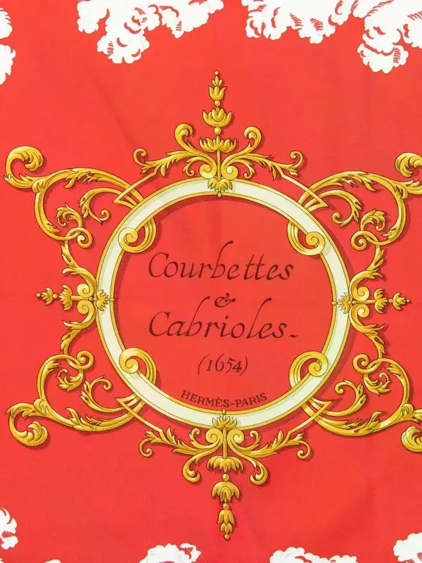 Hermès Courbettes & Cabrioles Scarf - Red