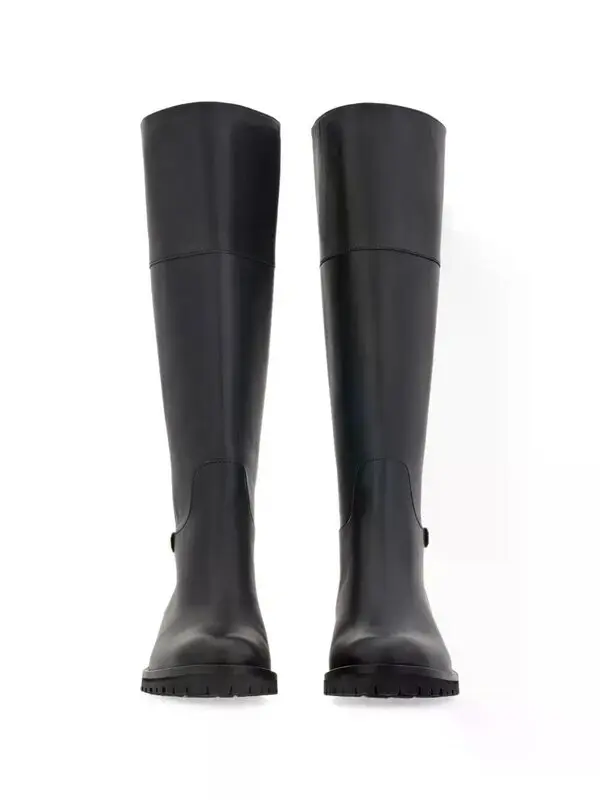 FERRAGAMO Knee High Gancini Ornament Boots