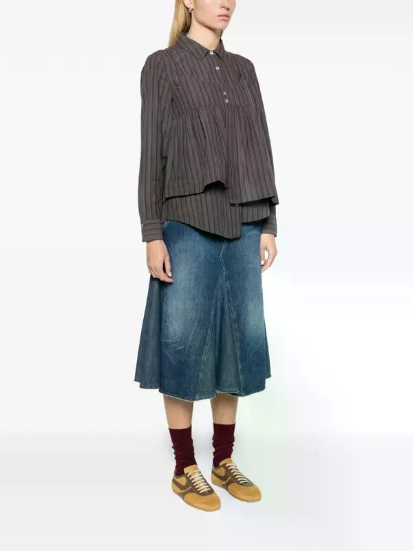 DAMSON MADDER Indie Double-layer Shirt - Brown
