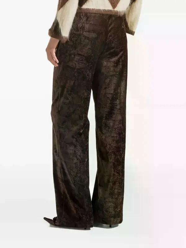 Seventy Crushed-velvet Wide-leg Trousers