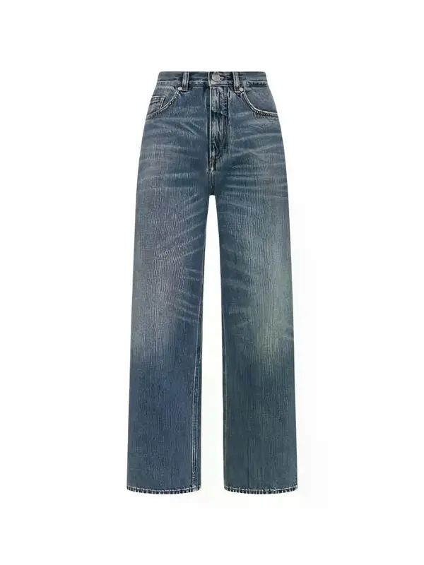 Seventy Faded-effect Wide-leg Jeans - Blue