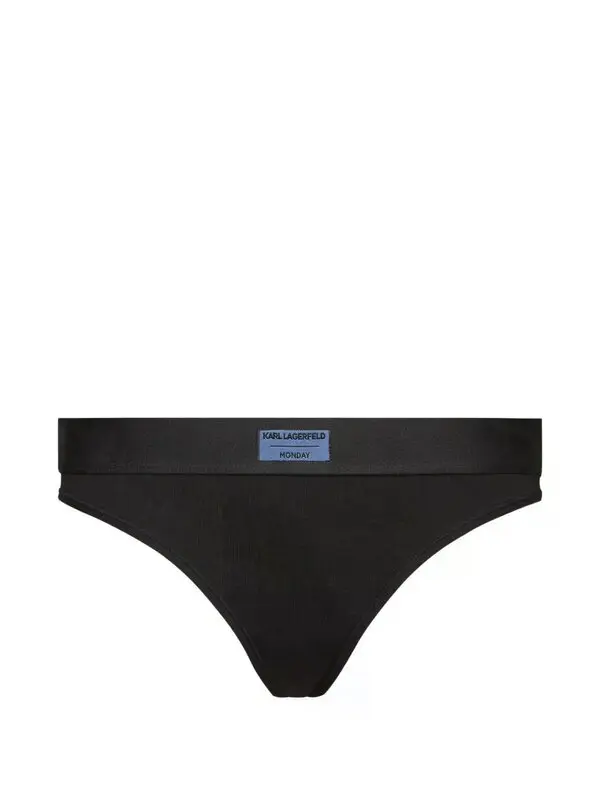 Karl Lagerfeld Logo-patch Thongs - Black