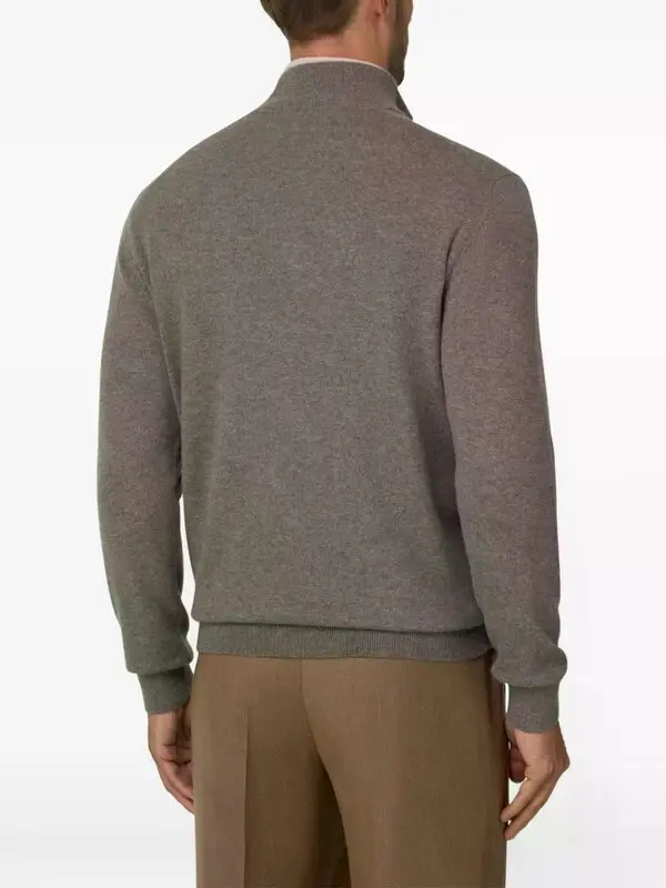 Boggi Milano Quarter-zip Jumper In Cashmere